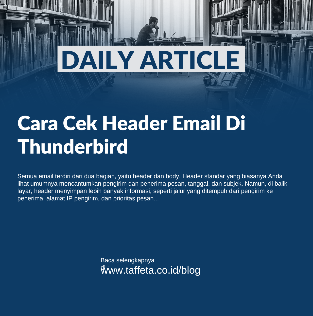 Cara Pengecekan Header Email Di Thunderbird - PT. Taffeta Fora Sistem